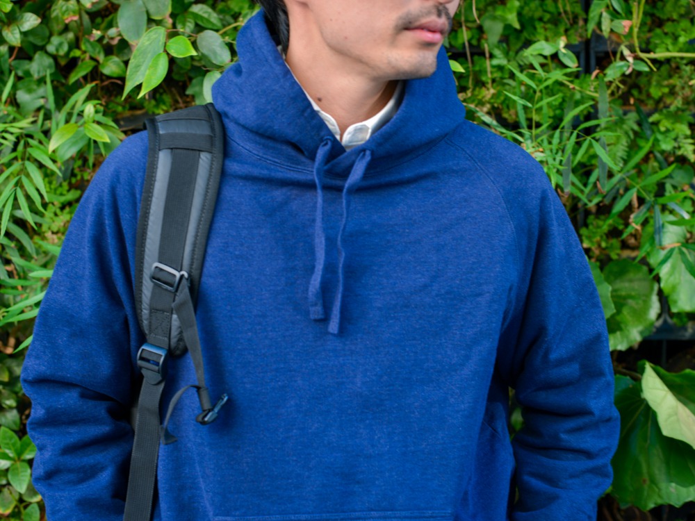 Recycled Cotton Pullover Hoodie 1 Navy